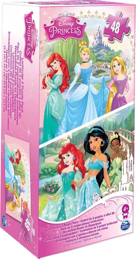 Spin Master Boite Carton 2 Puzzles Lenticulaires Disney Princesses ...