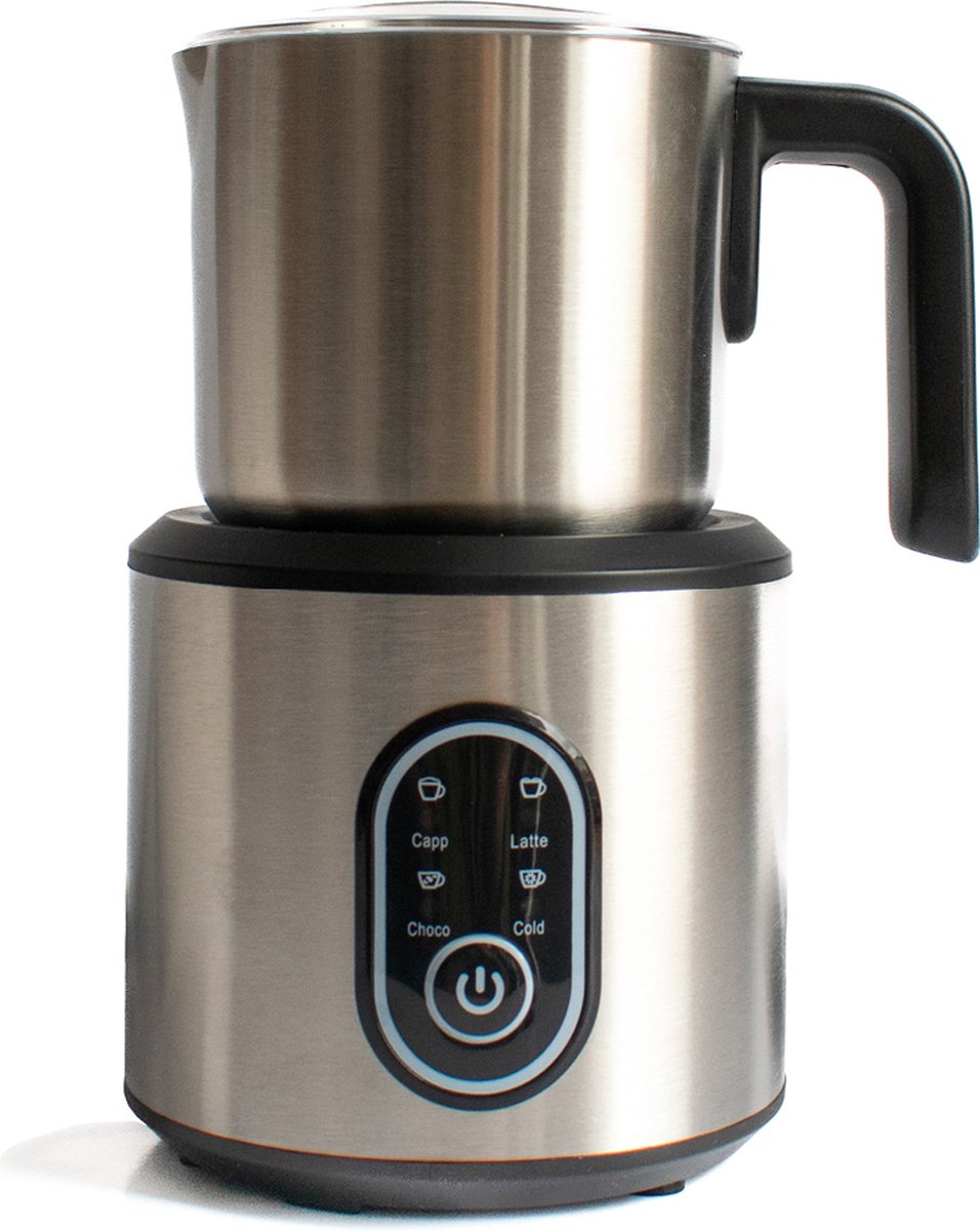 Terra & Hazel - Melkopschuimer - Elektrisch - Vaatwasserbestendig - RVS - 350ML | bol