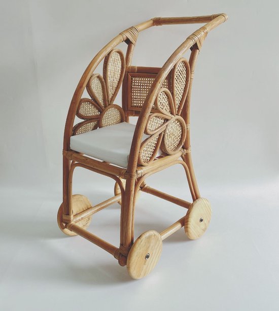 Liloe&noenie Poupées Buggy Rattan - Poussette de poupée - Landau en ...