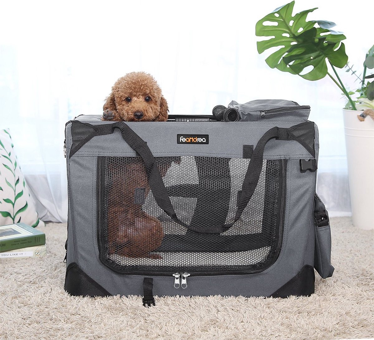 Hondenbench XXL deluxe - Bench voor honden - Opvouwbaar - Zwart ...