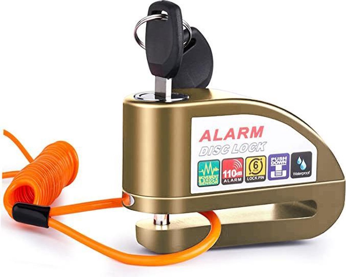 VINZ Elbroes Schijfremslot / Remschijfslot met Alarm – 6 mm | bol.com