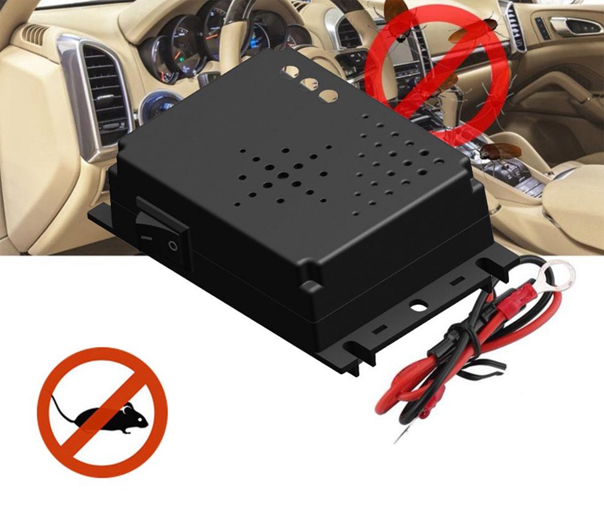 Muizen Marter Ratten verjager voor in de auto 12V inbouw Mouse repeller ...