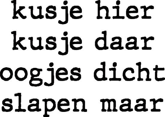 Label2X Muursticker kusje hier kusje daar | bol.com
