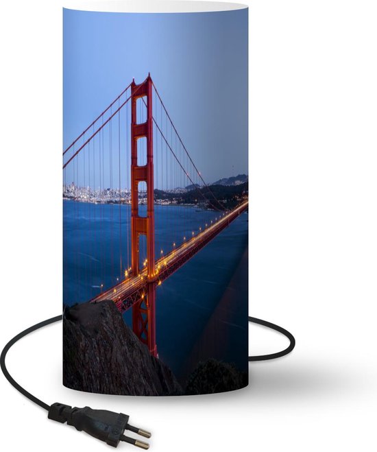 Lamp - Nachtlampje - Tafellamp slaapkamer - Golden Gate Bridge verlicht ...