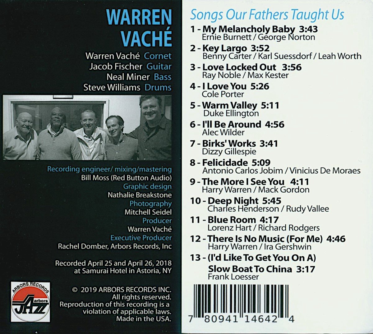 Warren Vaché - Songs Our Fathers Taught Us (CD), Warren Vache | CD ...