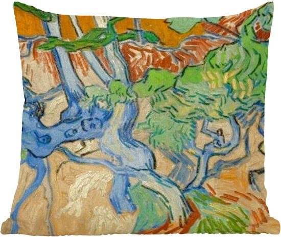 Sierkussen - Boomwortels Vincent Van Gogh - Multicolor - 40 Cm X 40 Cm | bol