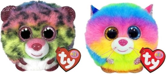 Ty - Knuffel - Teeny Puffies - Dotty Leopard & Gizmo Cat | bol