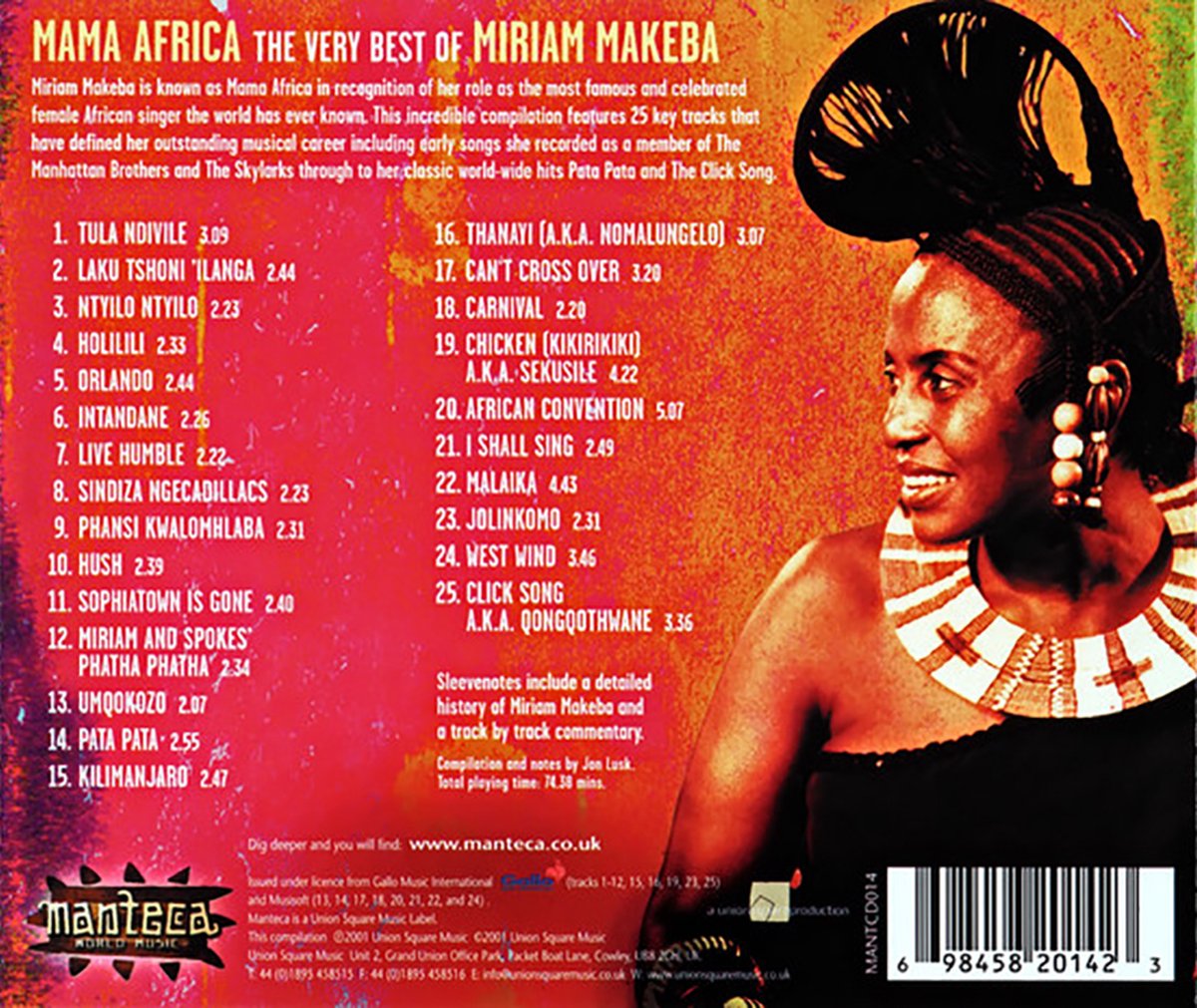 Mama Africa (Very Best Of), Miriam Makeba | CD (album) | Muziek | bol.com