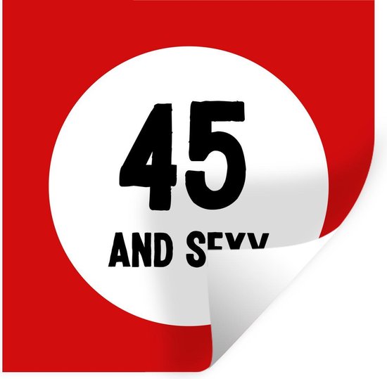 Muurstickers - Sticker Folie - Jubileum - 45 Jaar - Simpel - 100x100 cm ...