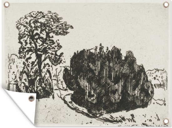 Tuinposter - Tuindoek - Tuinposters buiten - Abends im Park ...