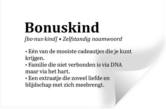 Muurstickers - Sticker Folie - Bonuskind - Woordenboek - Spreuken ...