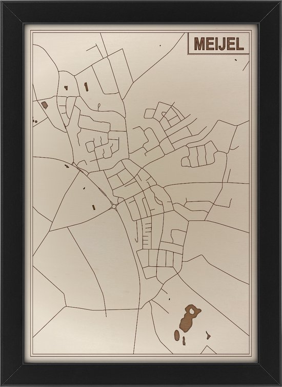Houten stadskaart van Meijel | bol