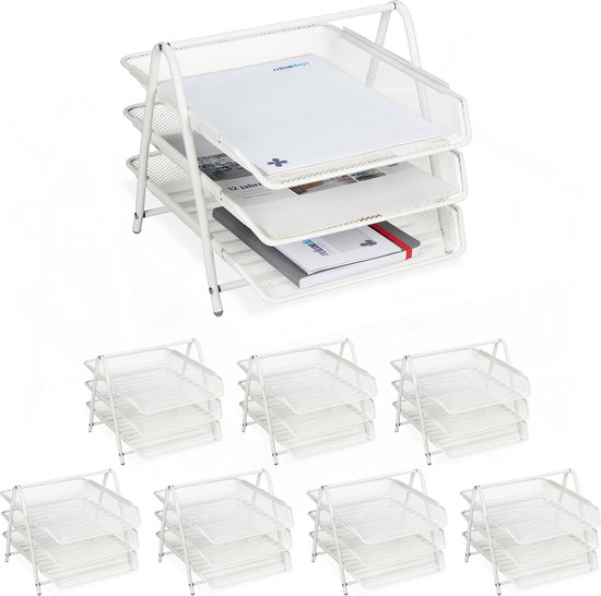 8x brievenbak metaal - postbakje - brievenstandaard - sorteerrek ...