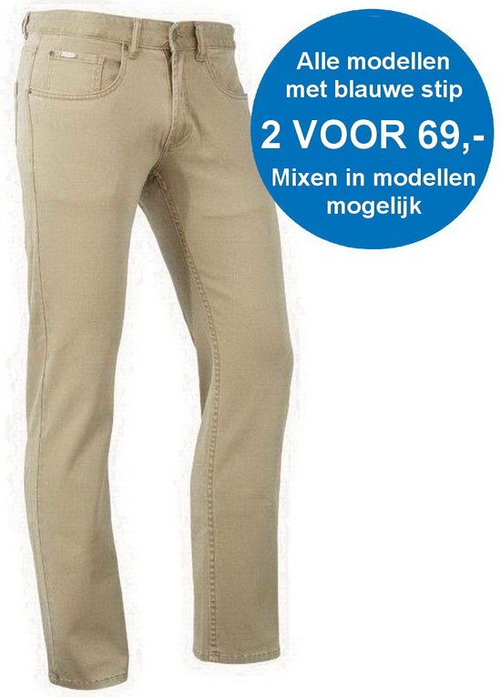 Brams Paris - Heren Jeans - Lengte 32 - Stretch - Hugo - Sand | bol