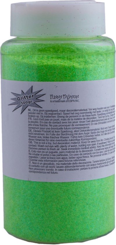 Groene fluo poeder 500 gram - Feestdecoratievoorwerp | bol