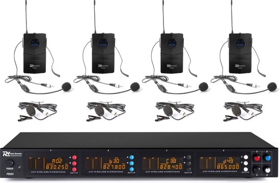 Draadloze microfoon - Power Dynamics PD504B draadloze microfoonset met ...