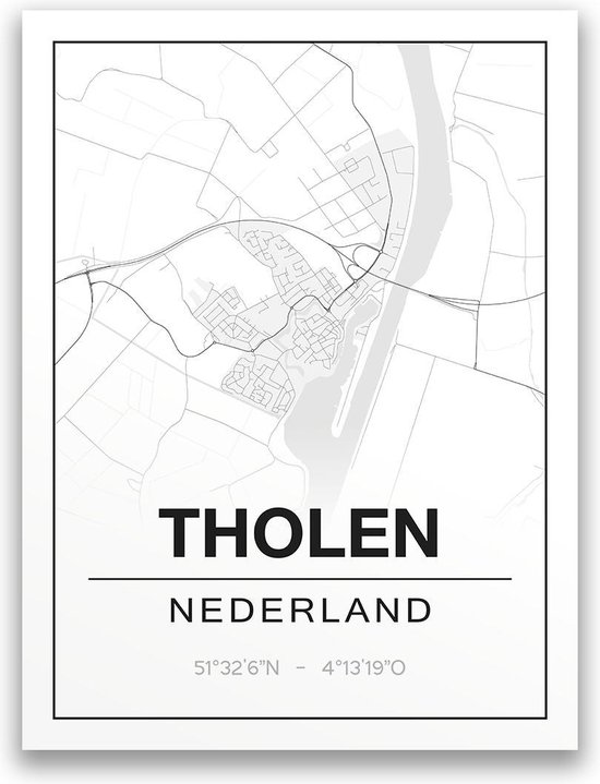Poster/plattegrond THOLEN - A4 | bol