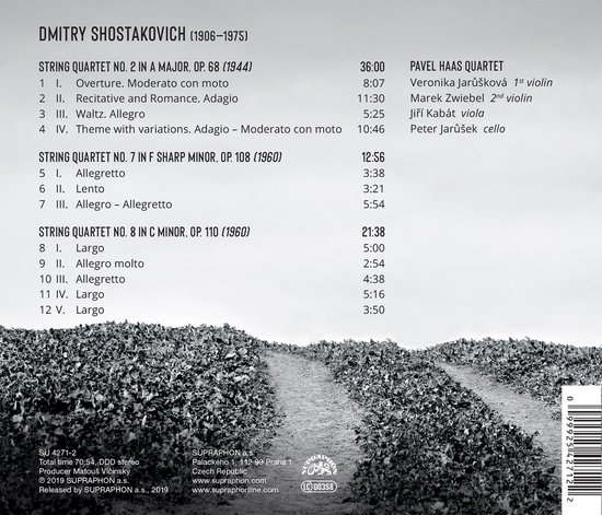 Pavel Haas Quartet - Shostakovich: String Quartets 2/7/8 (CD), Pavel Haas Quartet | Muziek | bol