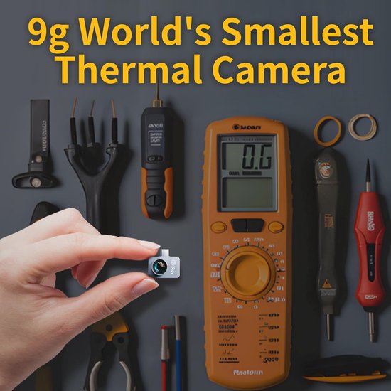 Warmtebeeldcamera met Android en magnetische macrolens - 256x192 ...