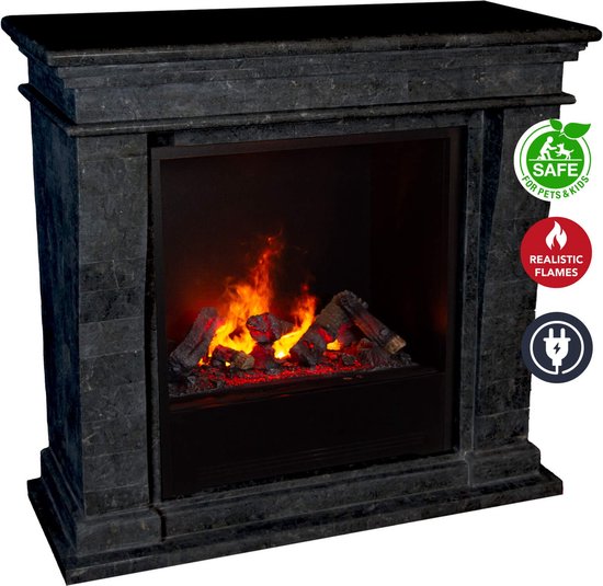 Xaralyn Kreta-Mini EC6-SBP elektrische open haard- Antraciet, zwarte ...