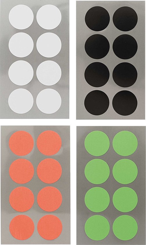 Hobby stickers - 128x stuks - D25 mm - kleurenmix - ronde stickers ...