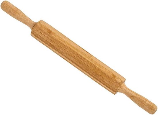 Deegroller van natuurlijk bamboe 5 x 5 x 508 cm - voor bakken en koken ...