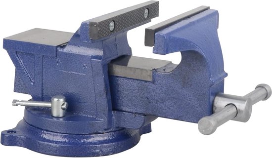 Stalen bankschroef met aambeeld basis - zware tafelbankschroef ...