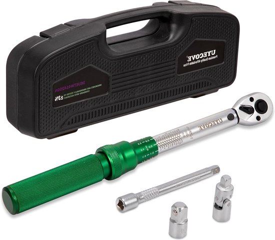 4-delige Momentsleutel set - Groen - Met Opbergkoffer | bol