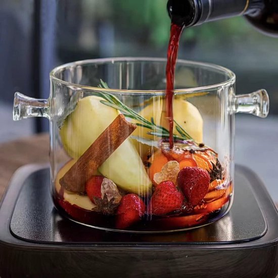 15l transparante glazen kookpot met deksel - hittebestendige soeppan ...