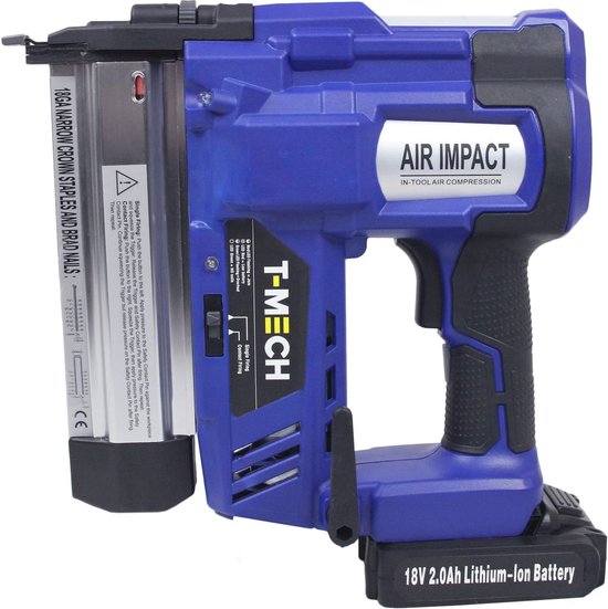 Accu Tacker 18V - Krachtig Spijker- en Nietpistool met Extra Accu en ...