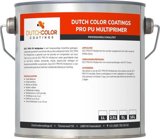 DCC PRO PU Multiprimer - 2.5L - RAL 9003 | Signaalwit | bol
