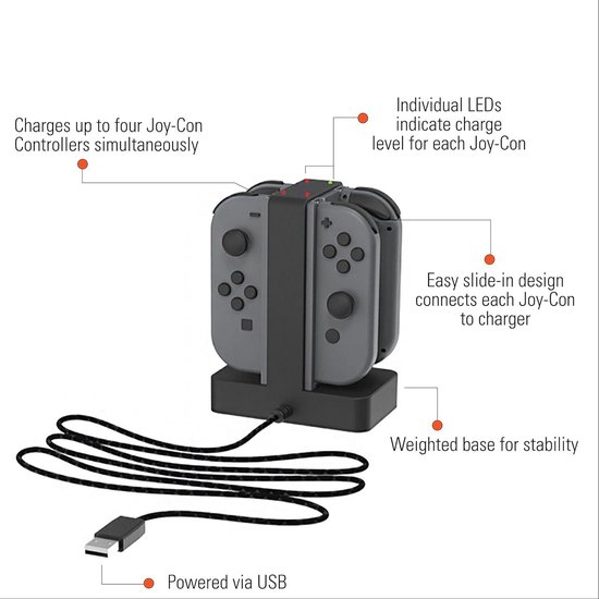 Joy-Con Charging Dock voor Nintendo Switch - 255785 Bda - Oplader van ...