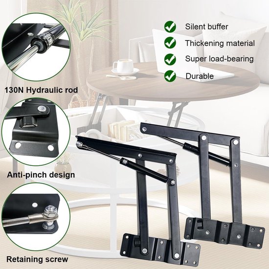 Lift Top Hardware Mechanism - Coffee Table Lift and Up Hinges - Gas ...