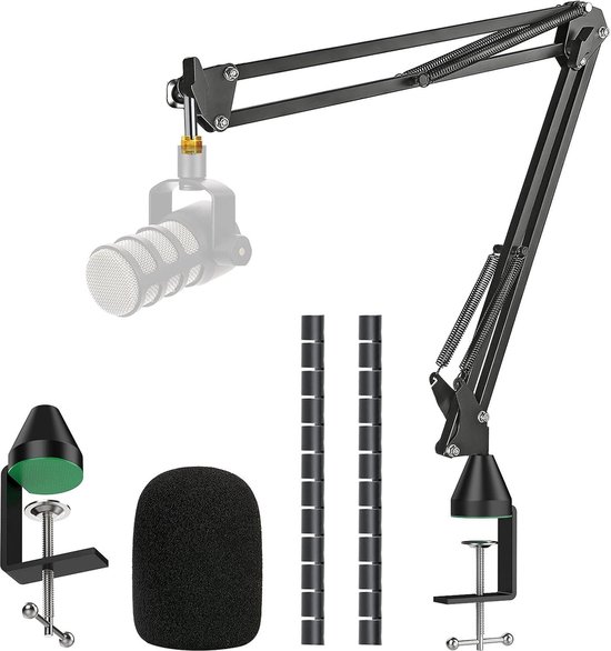Podmic Stand with Pop Filter - Heavy-duty Microphone Boom Arm ...