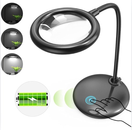 Vloer Loeplamp - Met Verlichting - Verstelbaar - Met Standaard ...