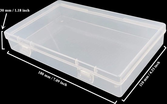 6 Stuks Rechthoekige Lege Plastic Opbergdozen met Deksel voor Kleine ...