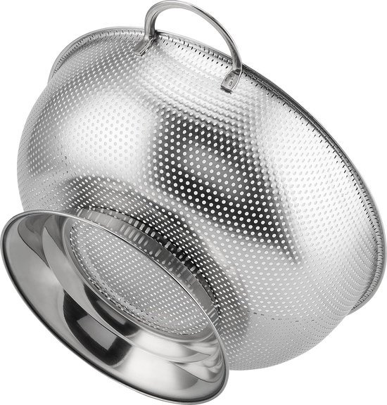 1 stuk roestvrijstalen zeef, groot, micro-geperforeerde zeef met ...