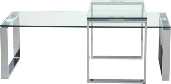 Kathy set van 2 glazen salontafels. | bol