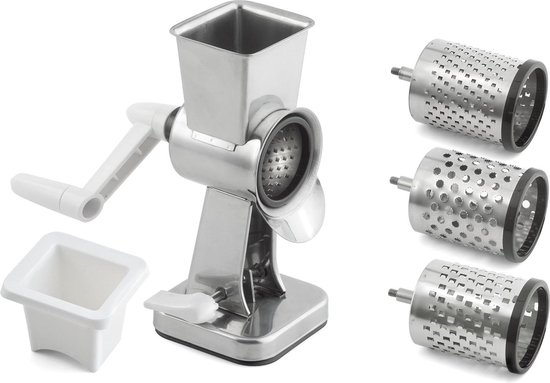 Universele rasp roestvrij staal met 3 inzetstukken - keuken rasptool ...