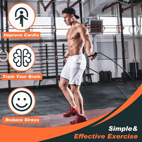 Oefening Touw voor Fitness - Dubbele Braid Workout Touw - Verstelbare ...