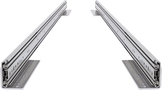 Set ladegeleiders + lage vloerbeugels 120 cm 48" volledig uittrekbaar ...