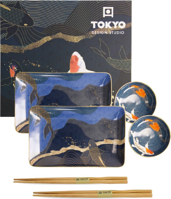 Tokyo Design Studio Kawaii Koi Sushi Set - 6-delig - 2 personen | bol