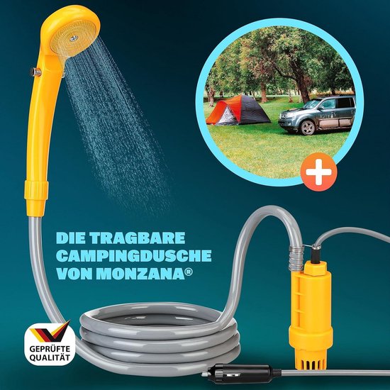 Campingdouche met dompelpomp 12 V voor camping - auto douche - buiten ...