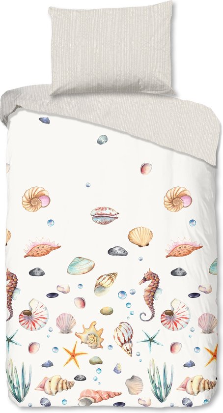 Cheqo® Dekbedovertrek voor Kinderen - 140x200 cm - Zeepaardjes en ...