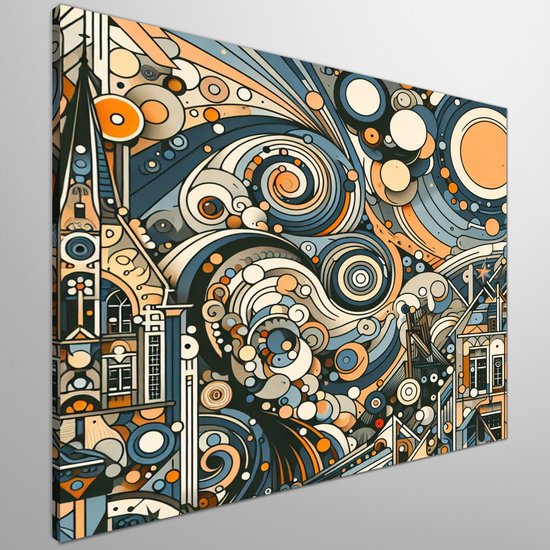 Abstract vermeer schilderij | Verfijnde verbeelding: een abstracte ode ...