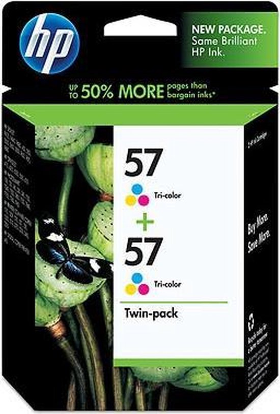 HP 57 2-pack Tri-color Origineel Cyaan, Magenta, Geel Multipack 2 stuk ...