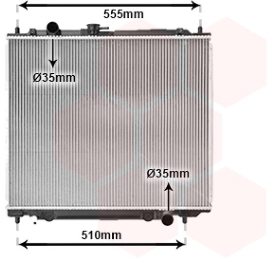 RADIATOR VOOR MITSUBISHI PAJERO 1991-1997 MB890954 | bol