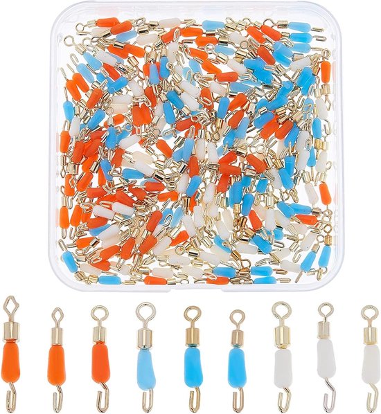 225Pcs 9 Stijl Rolling Lager Connector Vissen Swivel Snap Connectors ...