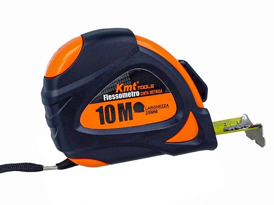 Flexometer Meetlint 10m met Magnetische Punt, Riemclip en Automatische ...