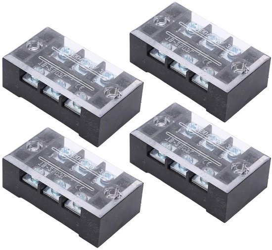Easy Wiring Dual Row Terminal Block 600V 25A 4pcs Wire Barrier Block ...
